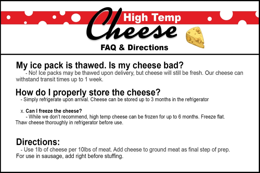 High Temp Bleu Cheese 1lb – The Sausage Maker